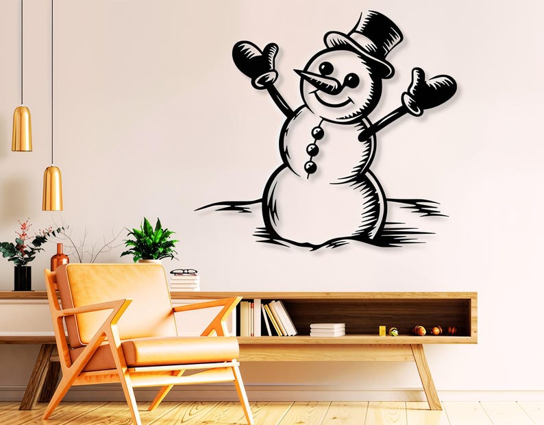 Snowman Dxf Svg Png Files Snow Christmas Winter Design Vector Art Cut ...