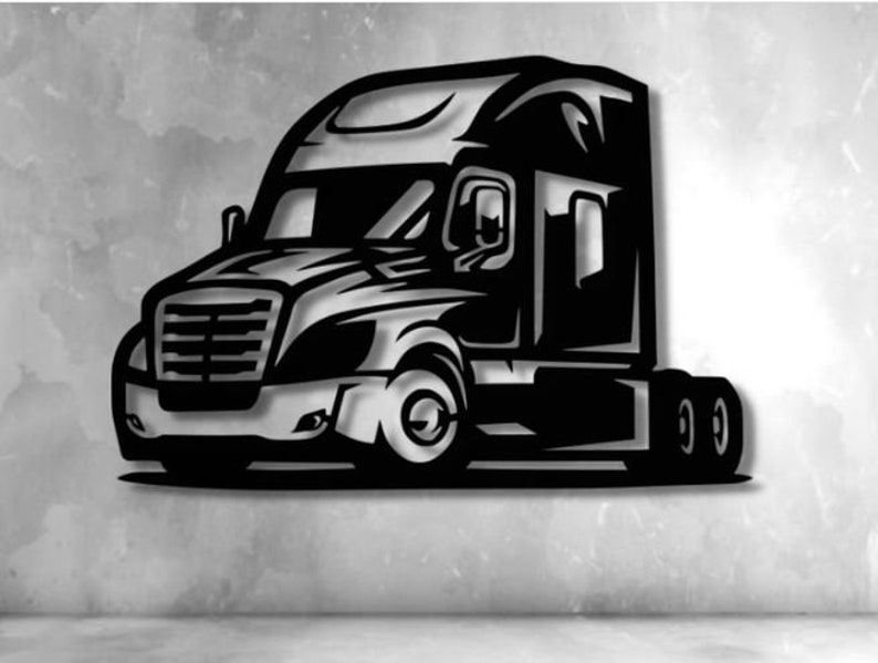 Semi Truck Dxf Svg Png Files Wall Art File Semi - Etsy