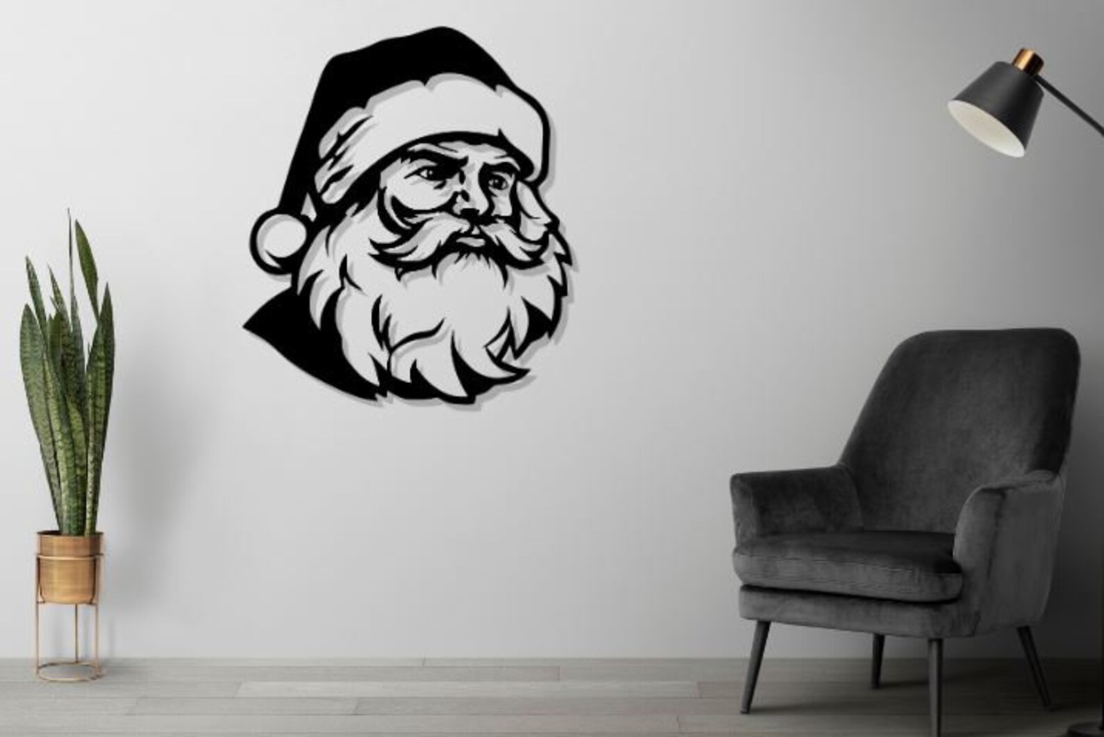 Santa Claus Dxf Svg Png Files , Merry Christmas , Santa Claus , Face ...