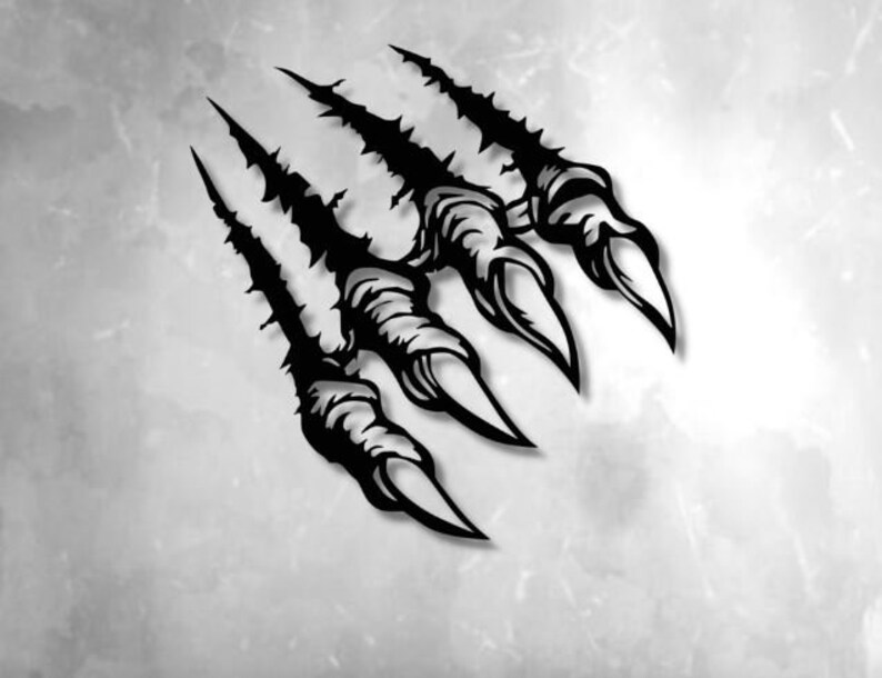 Claw Scratches Dxf Svg Png Files Claw Wild Animal - Etsy