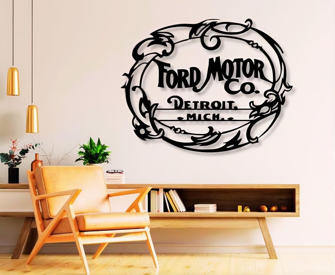 Ford Motor Detroit Vintage Sign (cnc, Plasma, Laser Cut Files - Svg ...
