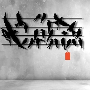 Birds Dxf , Svg , Png , Files , Laser , Cut , Birds on Wire , Bird ...