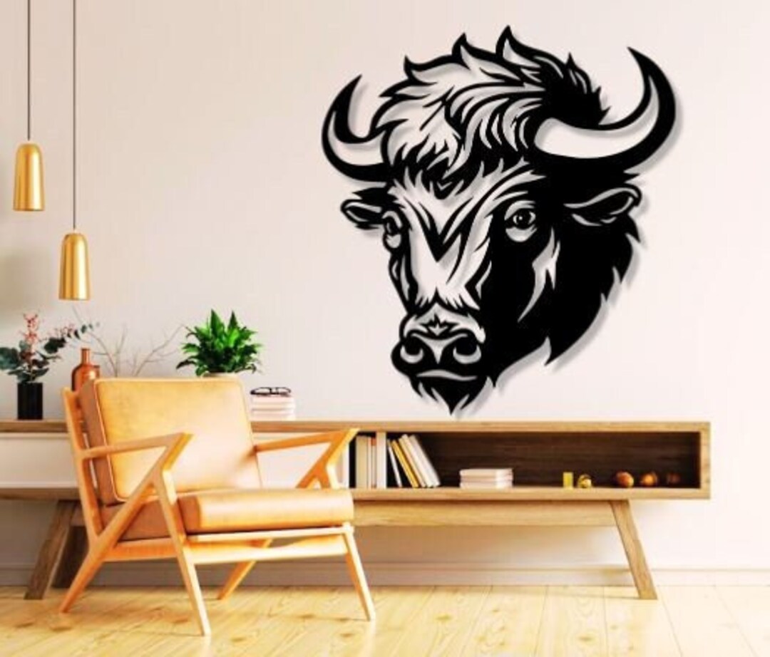 Bison Dxf Svg Png Files , Bison , Wall Art , Cut File for Cnc Plasma ...