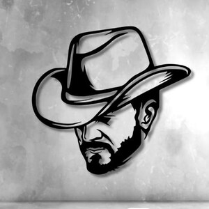 Cowboy Dxf , Svg , Png , Files , Cowboy , Face , Hat , Wild , West ...