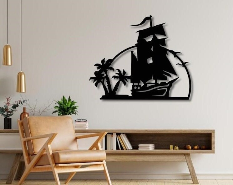 Sailing Ship Dxf Svg Png Files Wall Art Ship - Etsy
