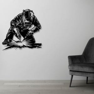 Welder Dxf Svg Png Files Welding Weld Craft Wall Art Cut File for Cnc ...