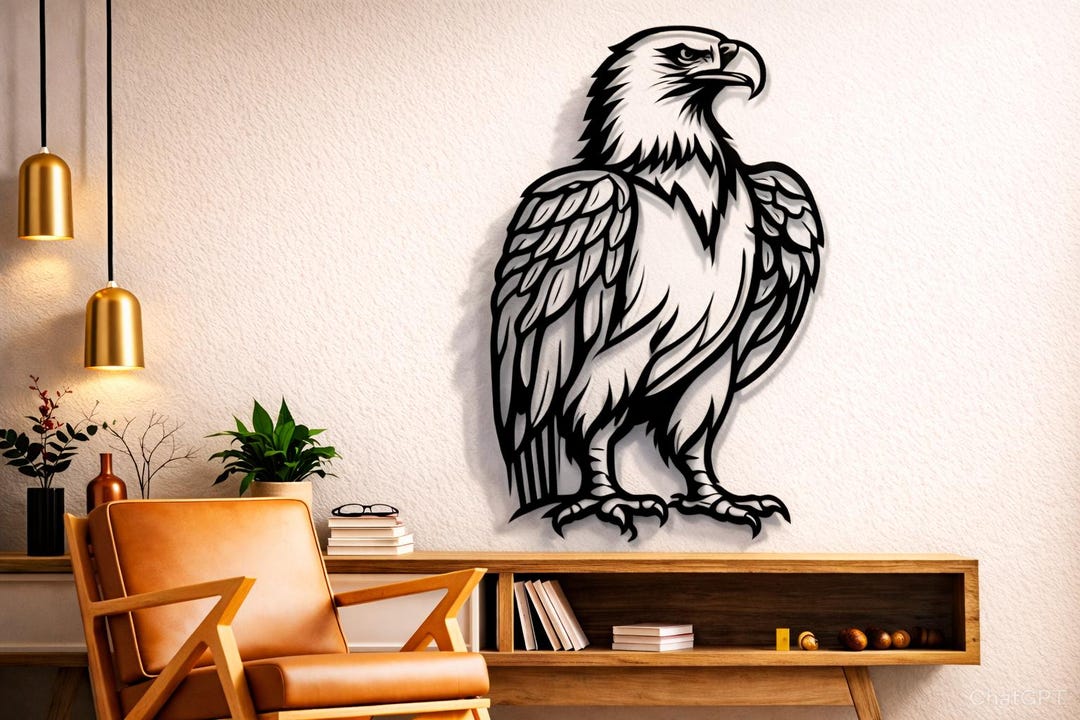 Bald Eagle Dxf Svg Png Files Wall Art Files, CNC Plasma Laser Cut - Etsy