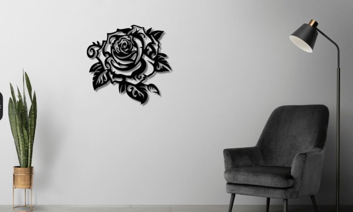 Rose Dxf Svg Png Files Rose Wall Art Cut File - Etsy Australia