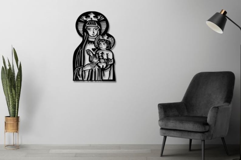 Mary and Jesus Dxf Svg Png Files Baby Jesus Mary - Etsy
