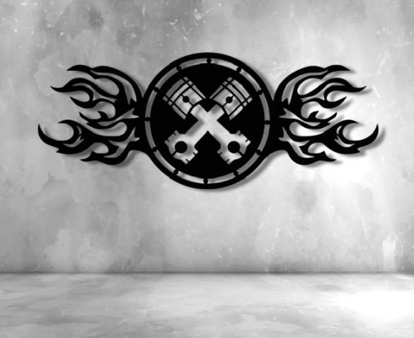 Pistons Metal Wall Art, CNC Laser Cut Files (svg, Dxf, Png) - Etsy