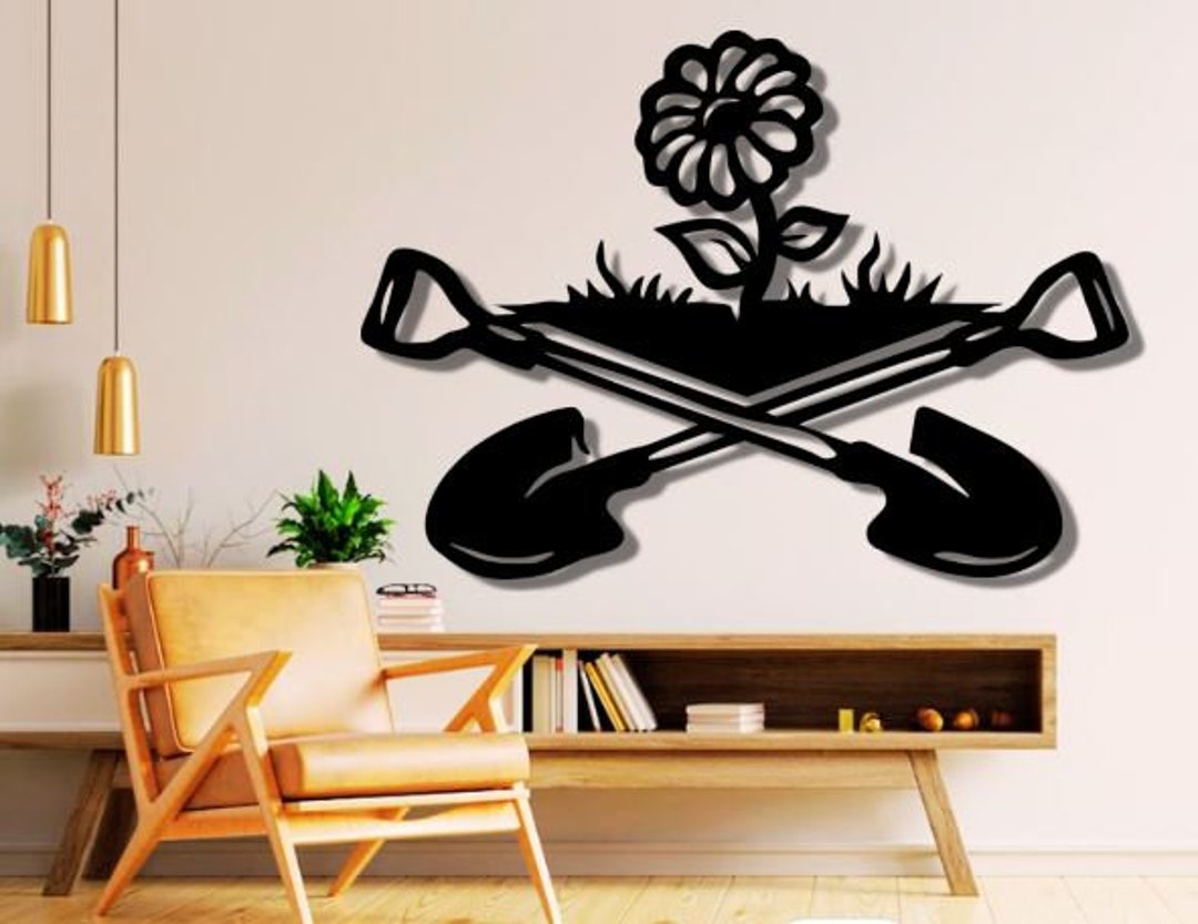 Landscape Dxf Svg Png Files Flower Spade Botanical - Etsy