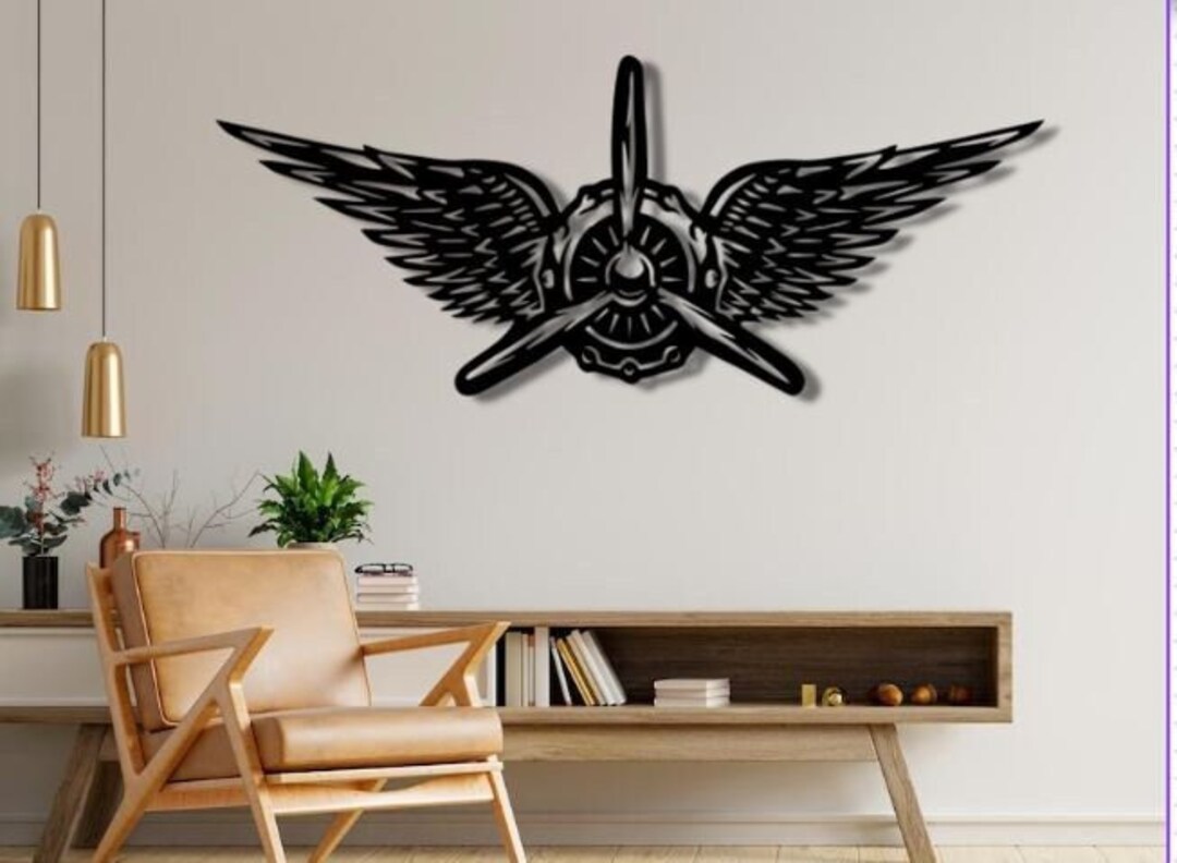Vintage Airplane Dxf , Svg , Png , Files , Plane , Wing , Wings ...