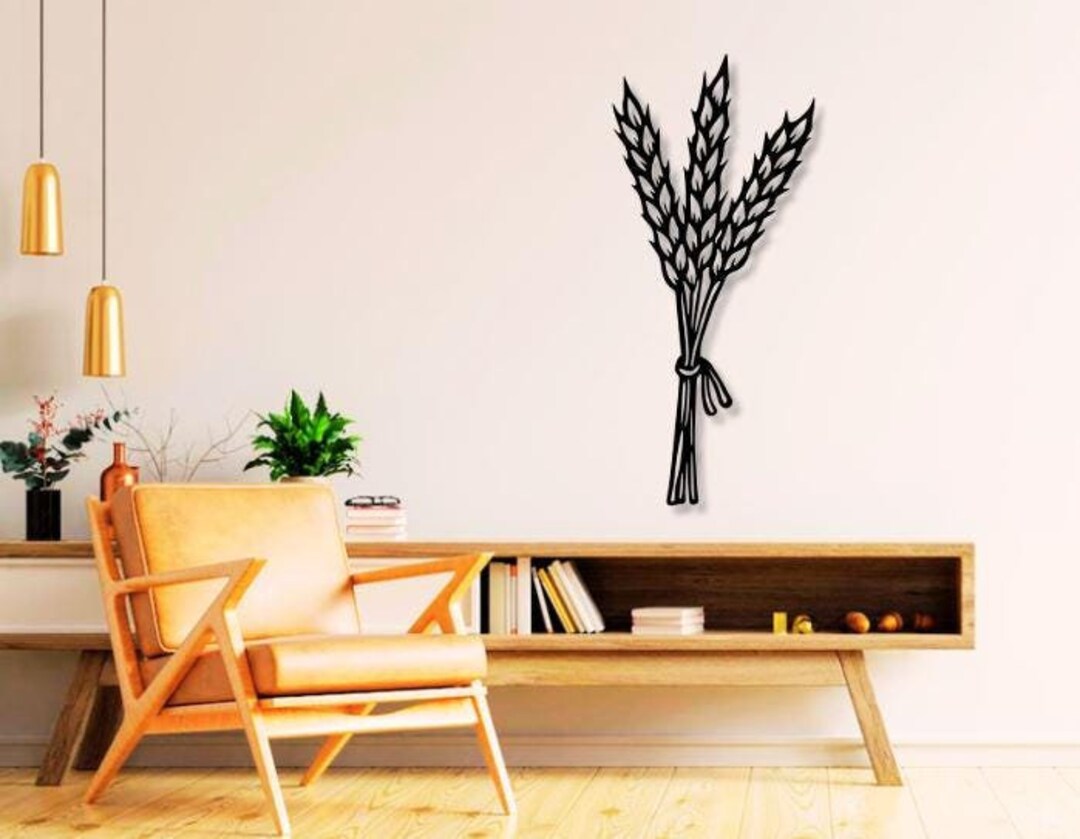 Wheat Dxf Svg Png Files Farm Crop Grain Vector Cut File for Cnc Plasma ...