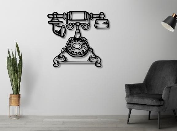 Old Phone Dxf Svg Png Files Vintage Retro Phone - Etsy