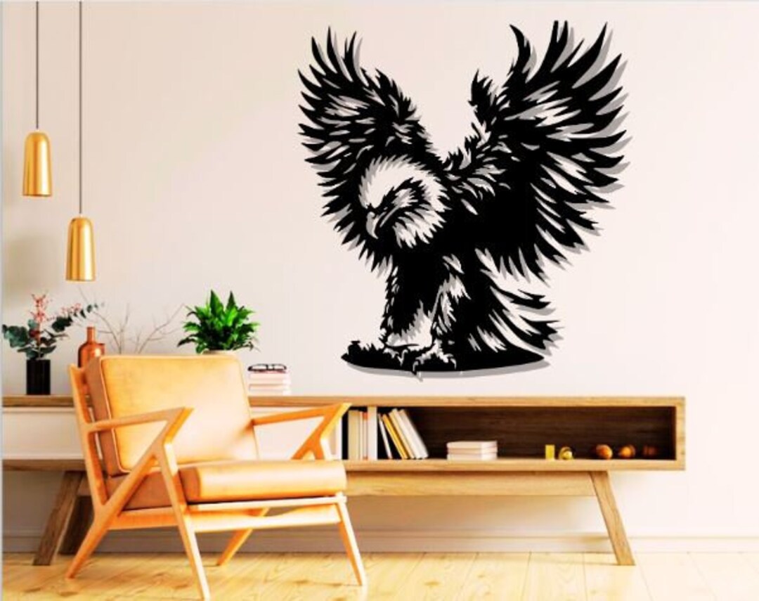 Bald Eagle Dxf Svg Png Files Eagle Plasma Cut File for Cnc Plasma Laser ...