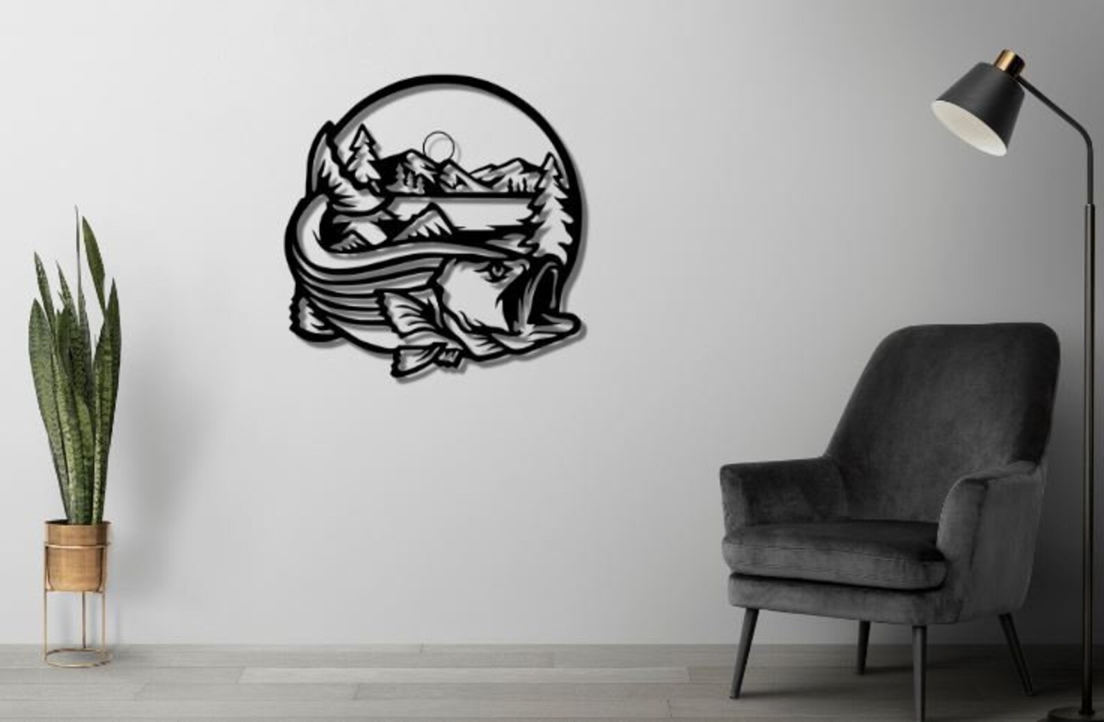 Fish Dxf , Svg , Png , Files , Fisher , Fish , Nature , Mountain ...