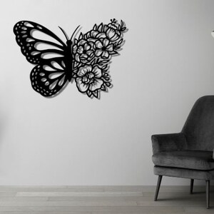 Butterfly Floral Dxf , Svg , Png , Files , Butterfly , Flower , Bundle ...