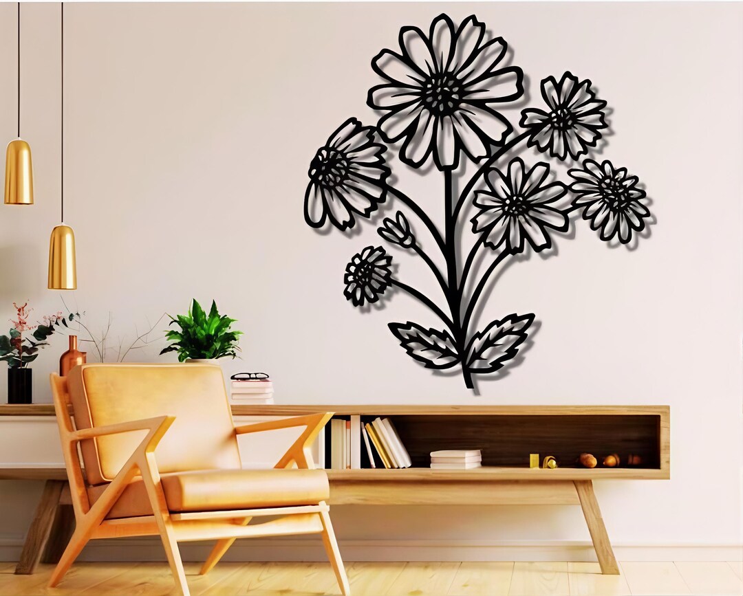 Daisy Metal Wall Art Files, CNC Laser Cut (svg, Dxf, Png) - Etsy