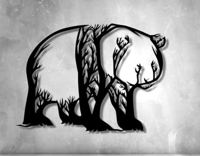 Bear Dxf Svg Png Files Bear Grizzly Tree - Etsy