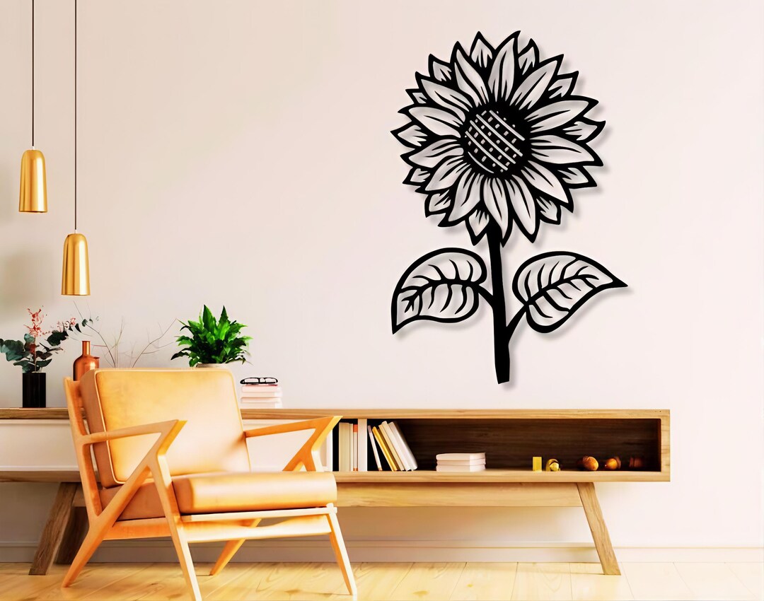 Sunflower Dxf , Svg , Png , Files , Flower , Leaves , Sun , Flowers ...