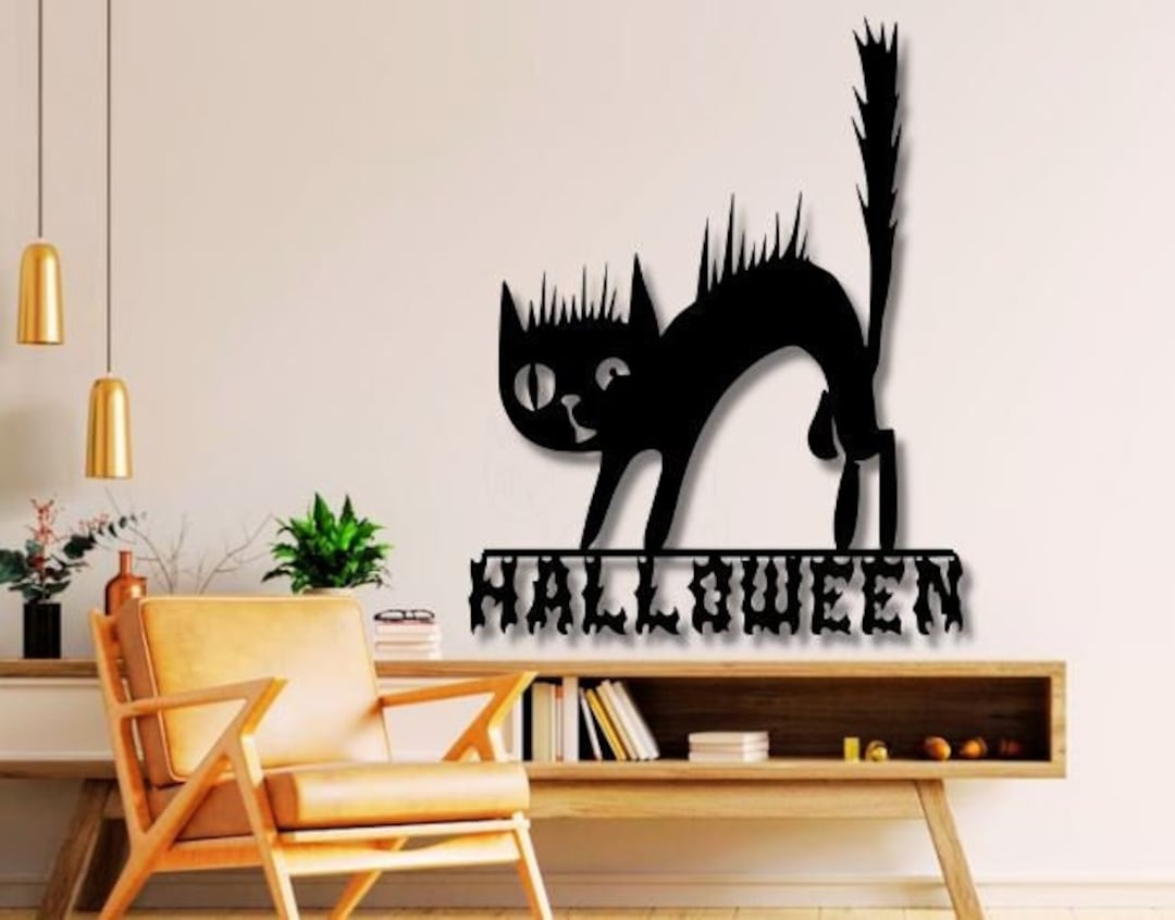 Halloween Cat Dxf , Svg , Png , Files , Cat , Crazy , Horror , Afraid ...