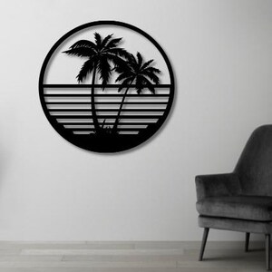 Palm Trees Dxf , Svg , Png , Files , Wall Art , Laser Cut , Palm ...