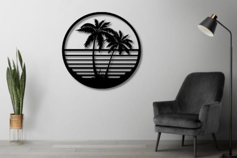 Palm Trees Dxf Svg Png Files Wall Art Laser Cut - Etsy