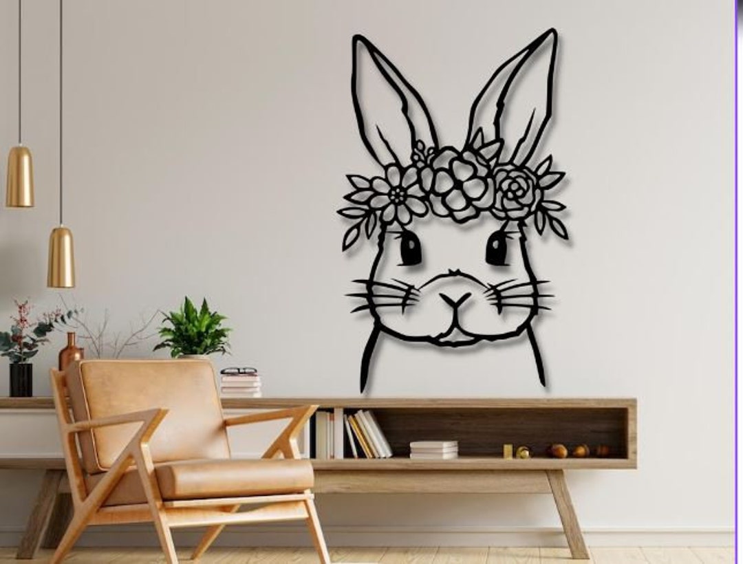 Easter Bunny Dxf , Svg , Png , Files , Bunny , Rabbit , Easter , Flower ...