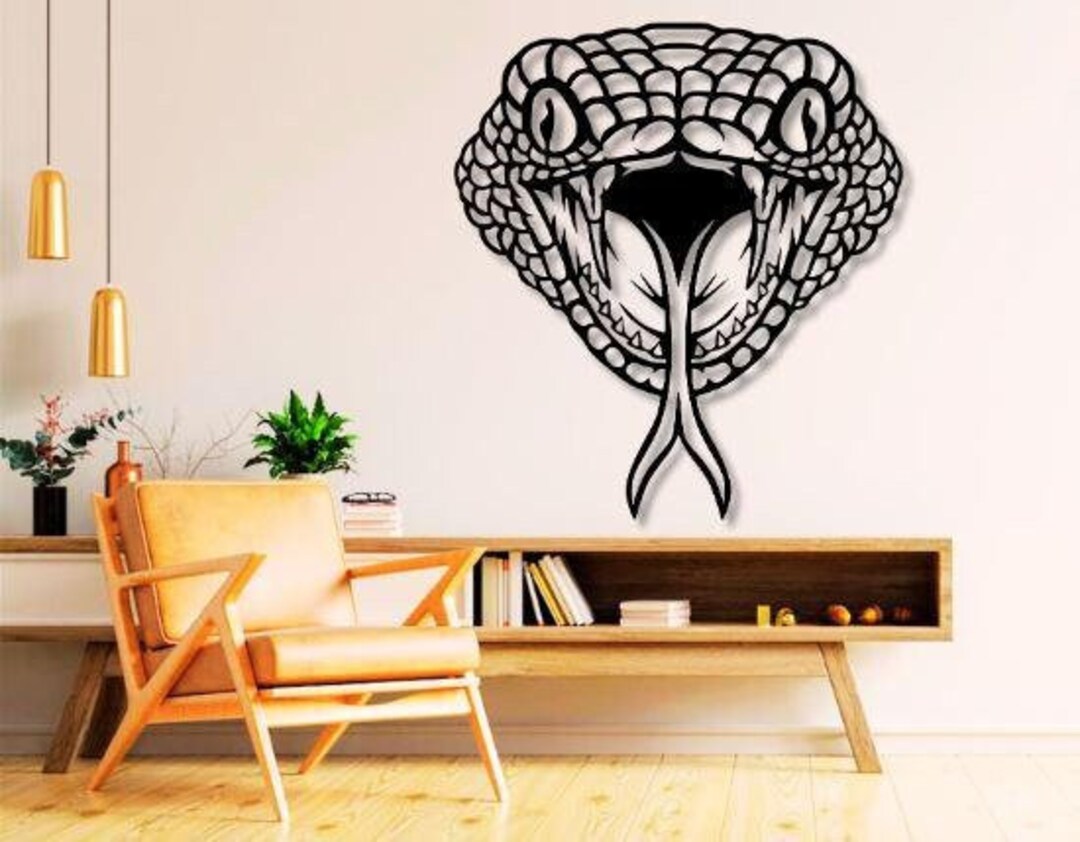 Snake Face Dxf Svg Png Files Snake Svg Wall Art Cut File for Cnc Plasma ...