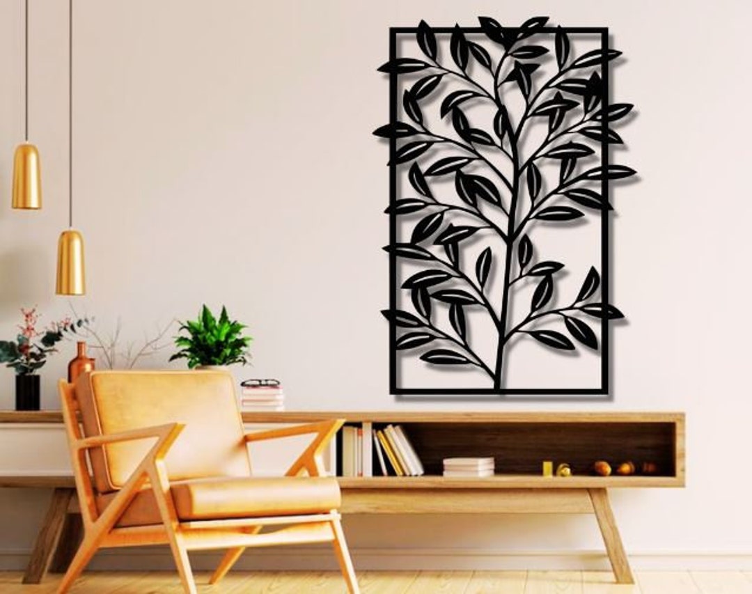 Árbol Dxf Svg Png Archivos Hojas Ramas Pared Arte - Etsy España