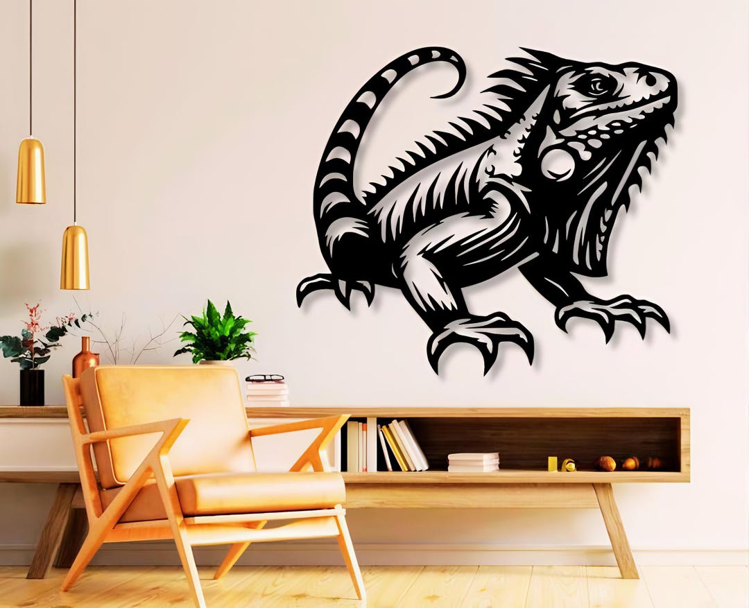 Lizzard Dxf Svg Png Files Lizard Cut File Wall Art for Cnc Plasma Laser ...