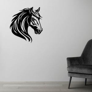 Horse Head Dxf Svg Png Files Horse Face Wall Art Cut File for Cnc ...