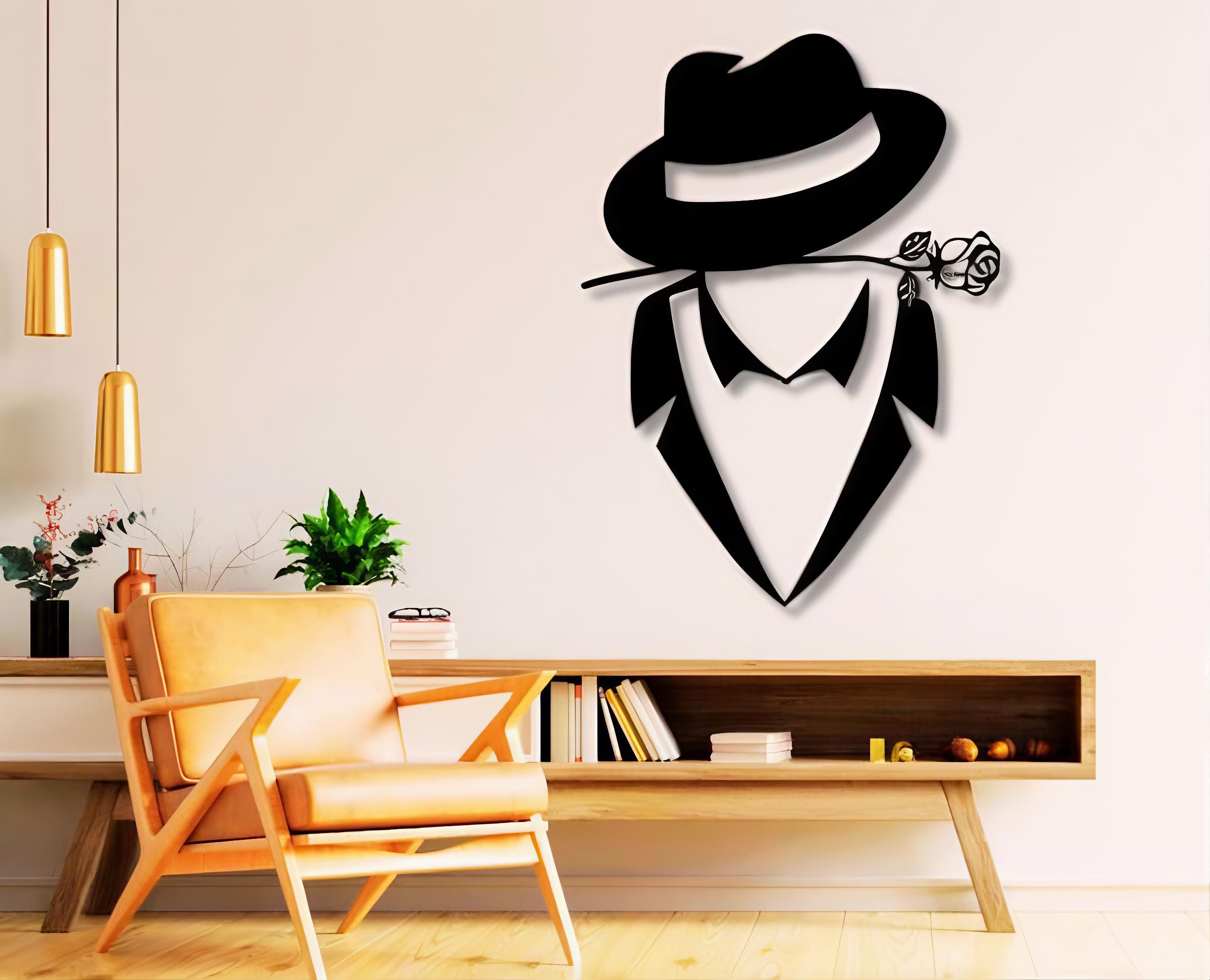 Gentleman Dxf Svg Png Files , Romantic , Men , Hat , Tuxedo , Rose ...