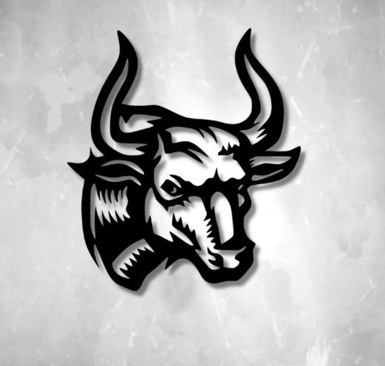 Bull Face Dxf Svg Png Files Bull Head Face Cut - Etsy