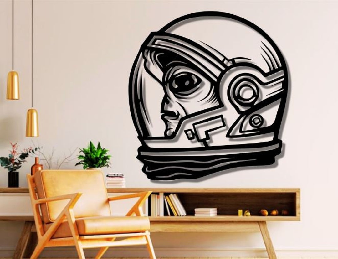 Alien Astronaut Dxf , Svg , Png , Files , Alien , Astronaut , Space ...