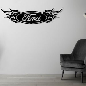 Ford Dxf Svg Png Files Fire Design Flame Ford Vintage Wall Decor Cut ...