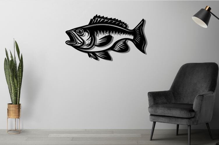 Fish Dxf Svg Png Files Fish Fisher Fishing Bone - Etsy