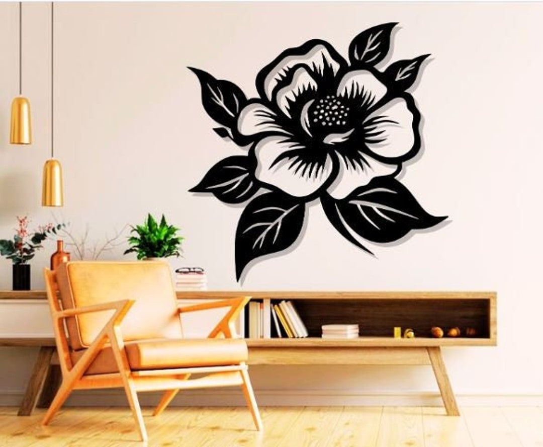 Midnight Flora Dxf Svg Png Files , Flower, Flowers , Floral , Wall Art ...