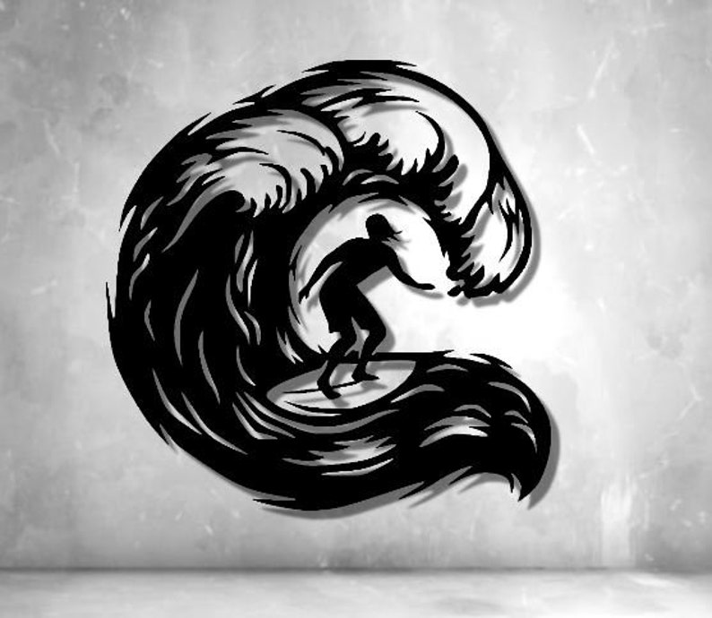 Surf Wave Dxf Svg Png Files Surfing Summer Sport - Etsy