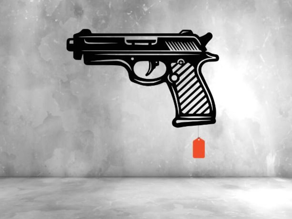 Gun Dxf svg png files Gun Laser Cut Wall Art - Etsy