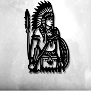 Indian Dxf Svg Png Files Native Injun America Cut File Chief for Cnc ...