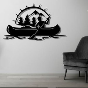 Canoe Dxf Svg Png Files , Wall , Decor , Art , Boat , Sea , Lake ...