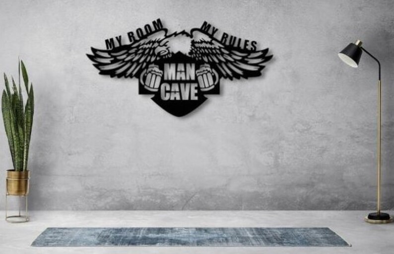 Man Cave Svg Dxf Png Files Wall Art, CNC Laser Cut Files - Etsy