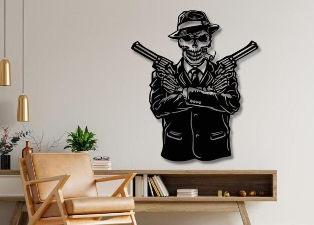 Mafia Dxf , Svg , Png , Files , Mafia , Skull , Skeleton , Tuxedo ...