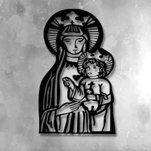 Mary and Jesus Dxf , Svg , Png , Files , Baby , Jesus , Mary , Wall ...