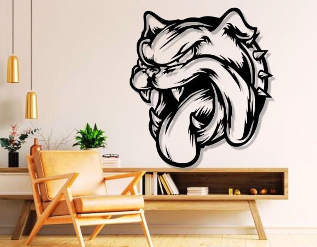 Angry Dog Dxf Svg Png Files , Dog Face , Wall Art , Cut File , Wild ...