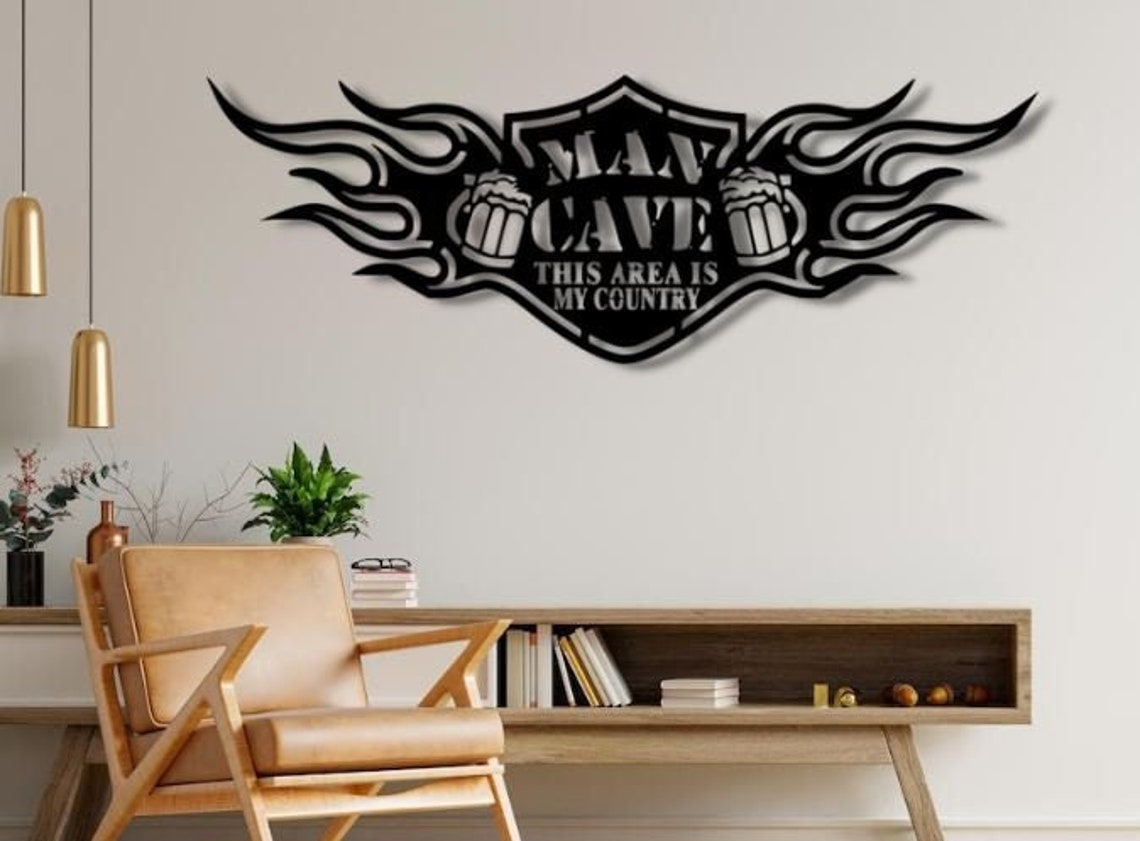Man Cave Dxf Svg Png Files Man Cave Sign Wall - Etsy
