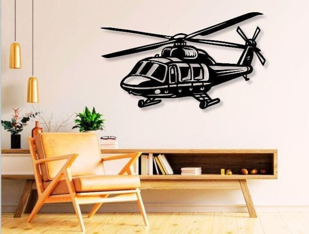 Helicopter Dxf Svg Png Files Wall Art Cut File for Cnc Plasma Laser ...