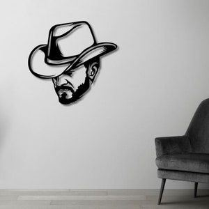 Cowboy Dxf , Svg , Png , Files , Cowboy , Face , Hat , Wild , West ...