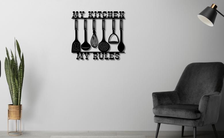 My Kitchen Dxf Svg Png Files Kitchen My Rules - Etsy